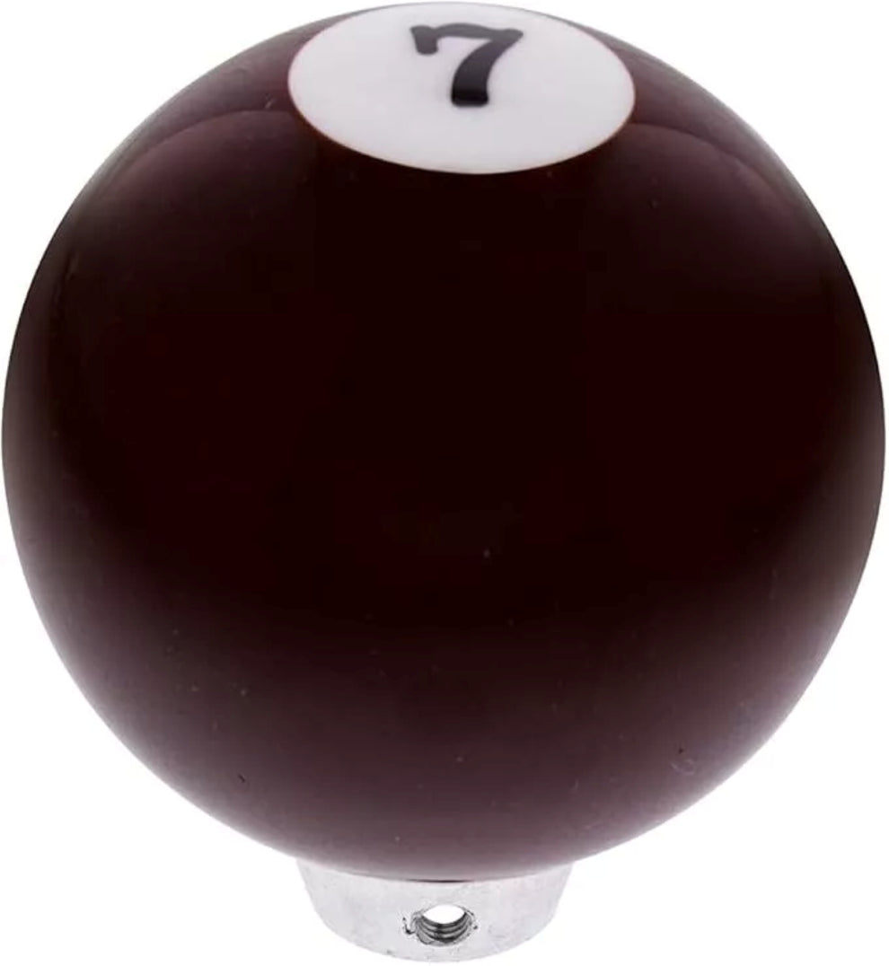 Maroon Number 7 Pool Ball Gear Shift Knob – thejalopyshop